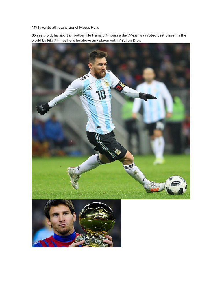 MY Favorite Athlete Is Lionel Messi | PDF
