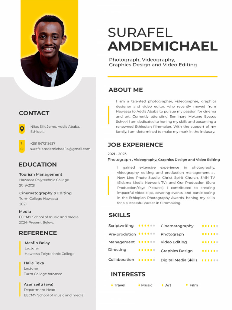 Surafel Amde CV - Surafel Amdemichael (Surafel Amde) | PDF