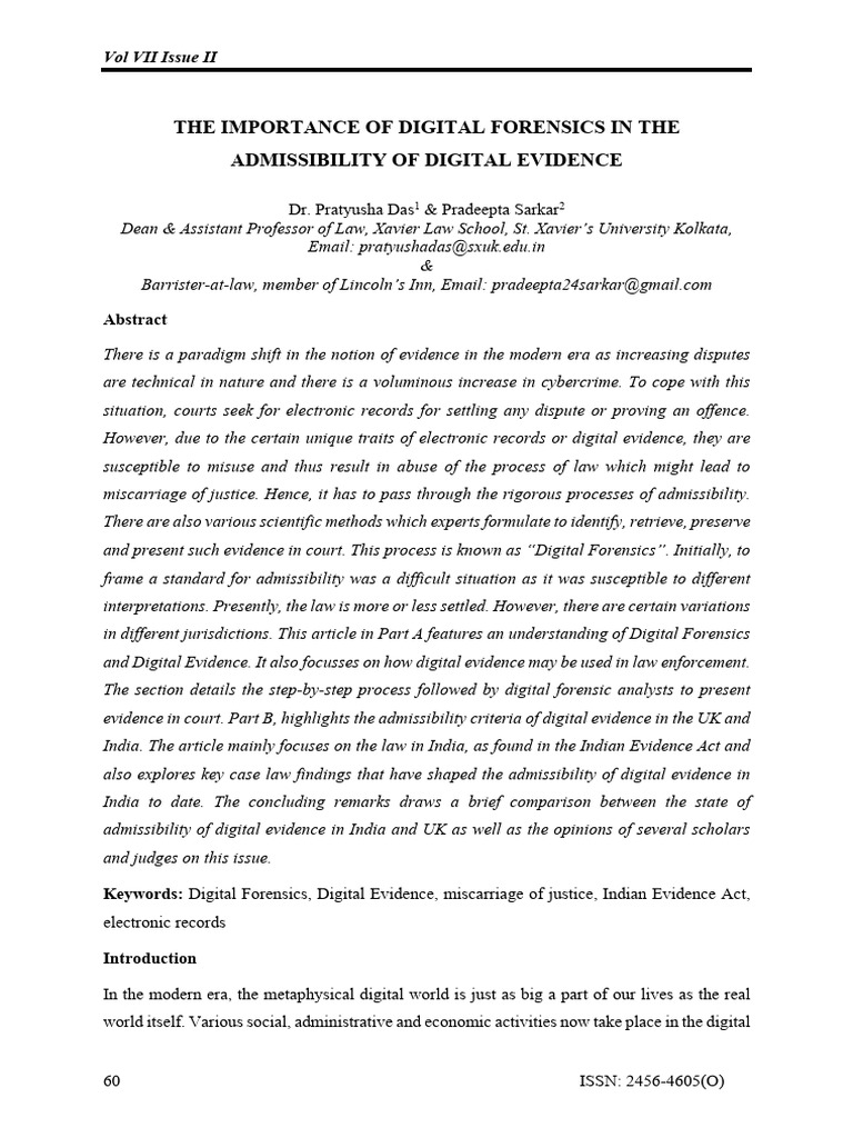 Importance of Digital Forensic in Electronic Evidenc | PDF | Digital Forensics | Computer Forensics