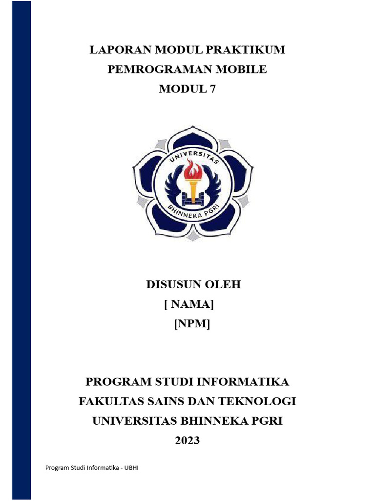 Modul 7 - Bottom Sheet, Drawer, Navigation | PDF