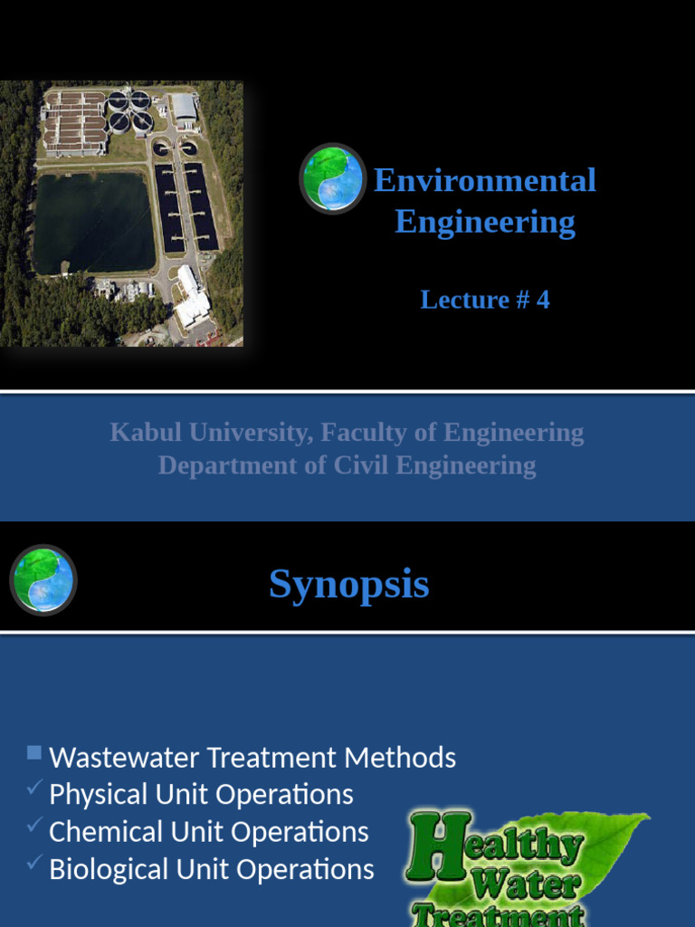 Environmental Engineering Lec 4 (Editted Version) | PDF | Sewage Treatment | Filtration