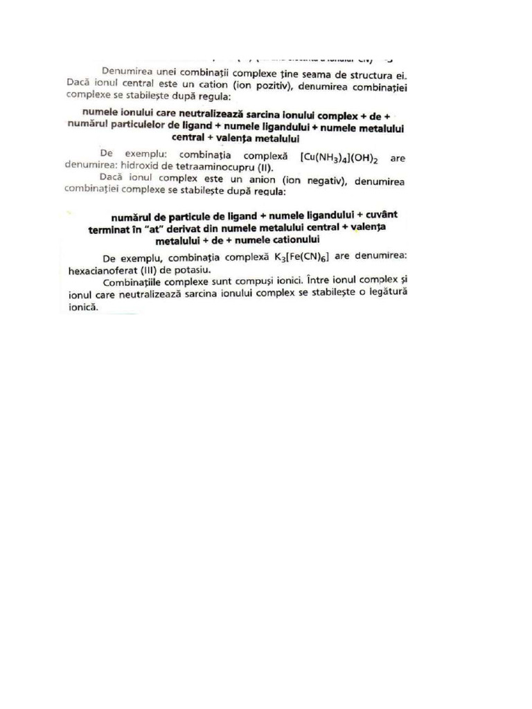 Denumire Combinatii Complexe | PDF