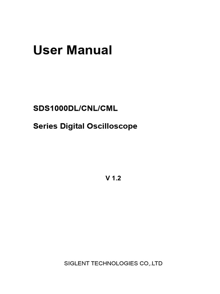UserManual SDS1000L UserManual en | PDF | Spectral Density | Computer Engineering
