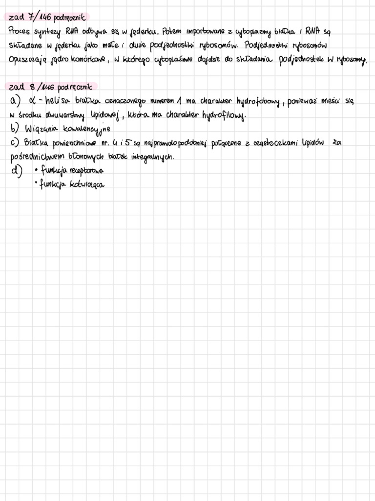 Zadanie Domowe Komorka 3 | PDF