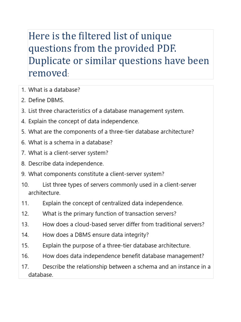 DBMS QUESTION BANK PDF | PDF | Databases | Relational Database DBMS QUESTION BANK PDF | PDF | Databases | Relational Database