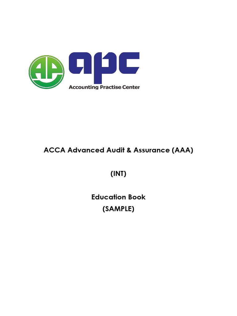 Aaa Sample Education Book | PDF | Audit | International Financial ...