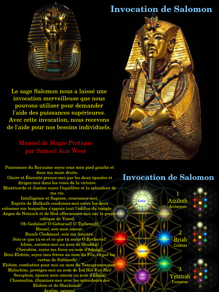 Invocation de Salomon | PDF | Dénomination de Dieu dans le judaïsme ...