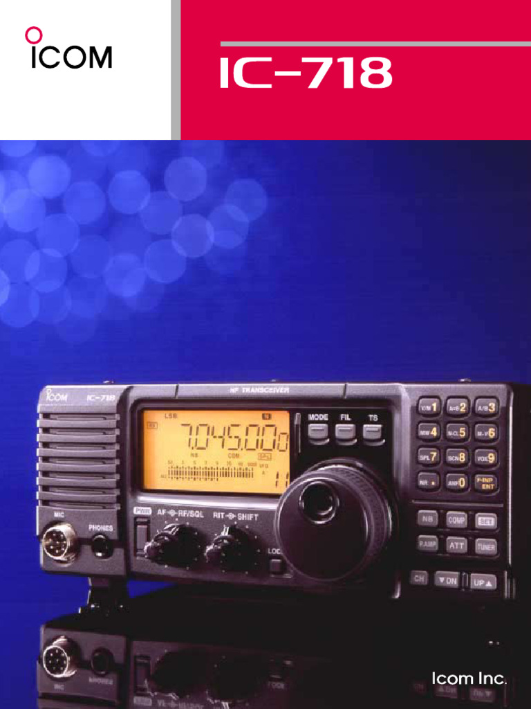 IC-718 Spec Leaflet | PDF | Electronics | Telecommunications Engineering