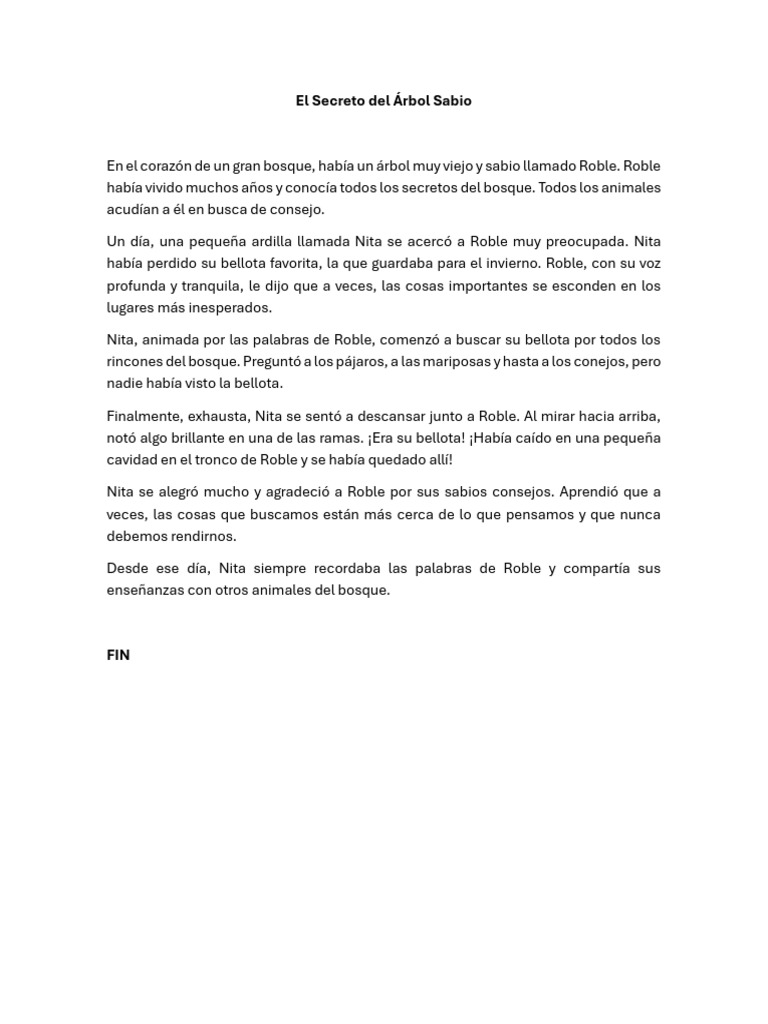 El Secreto Del Árbol Sabio | PDF