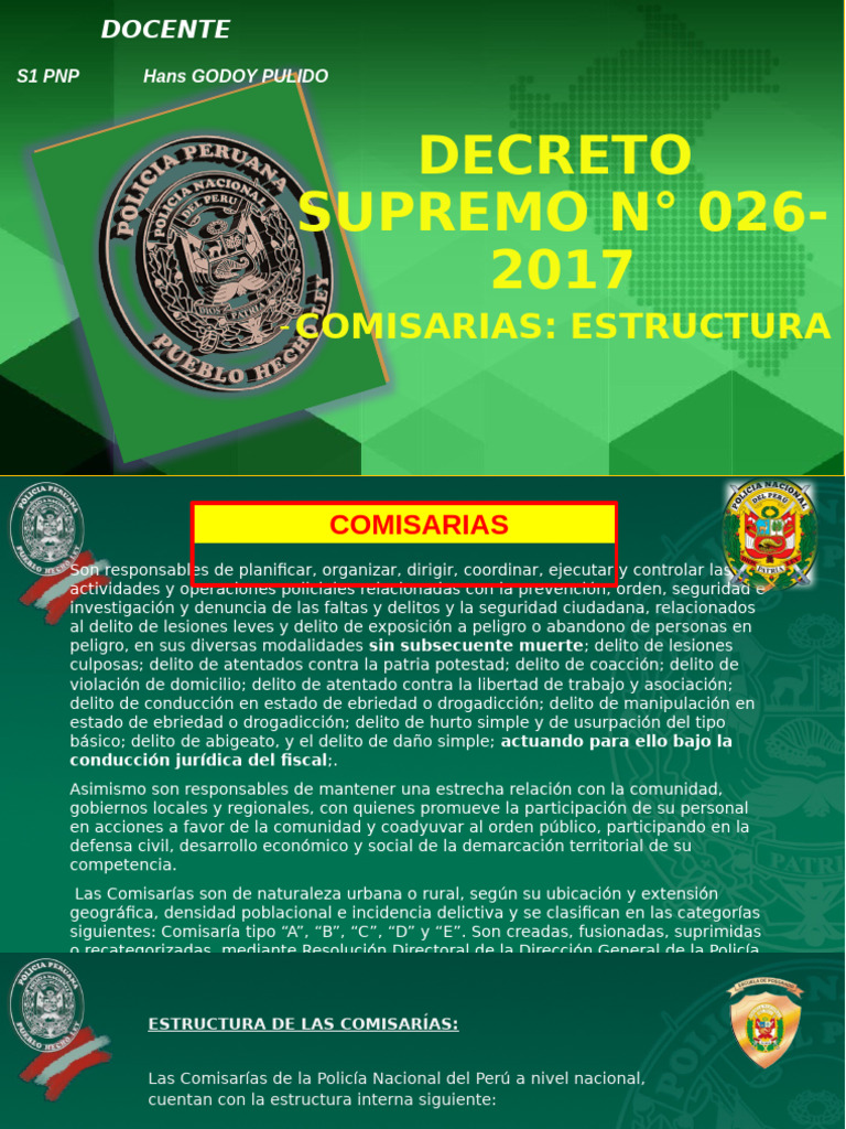 Comisarias ESTRUCTURA | PDF