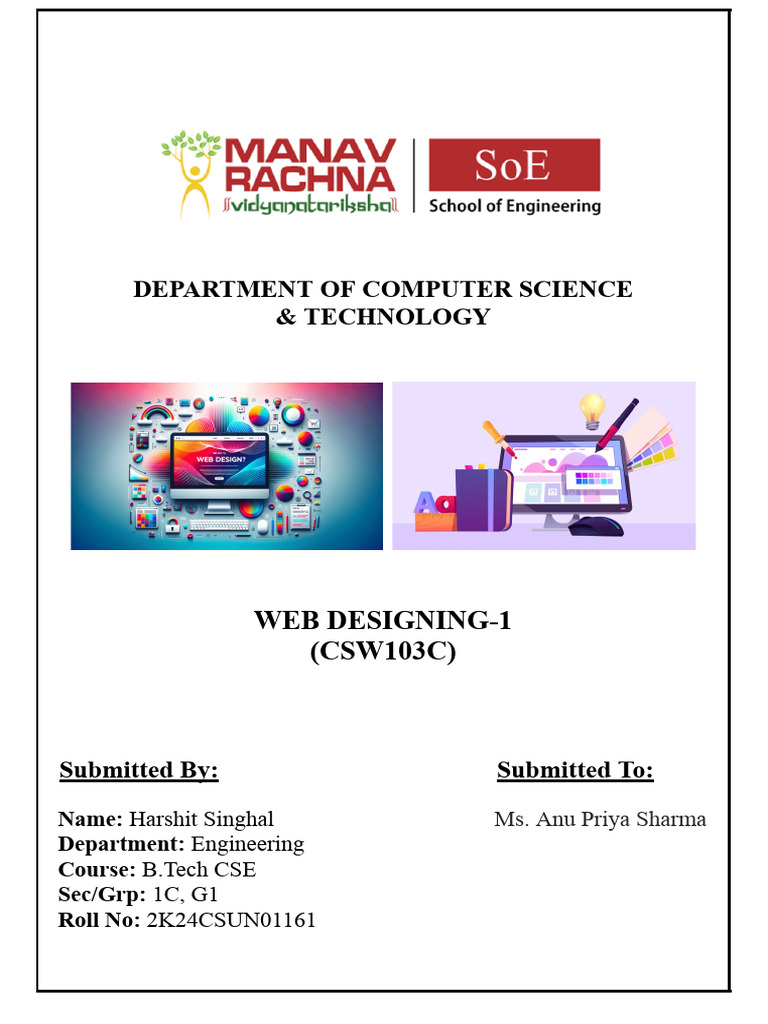 Harshit Singhal - 2K24CSUN01161 | PDF | Html | Html Element