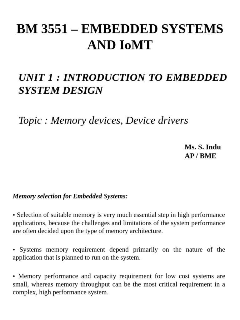 Embedded Systems - 5 | PDF | Random Access Memory | Read Only Memory