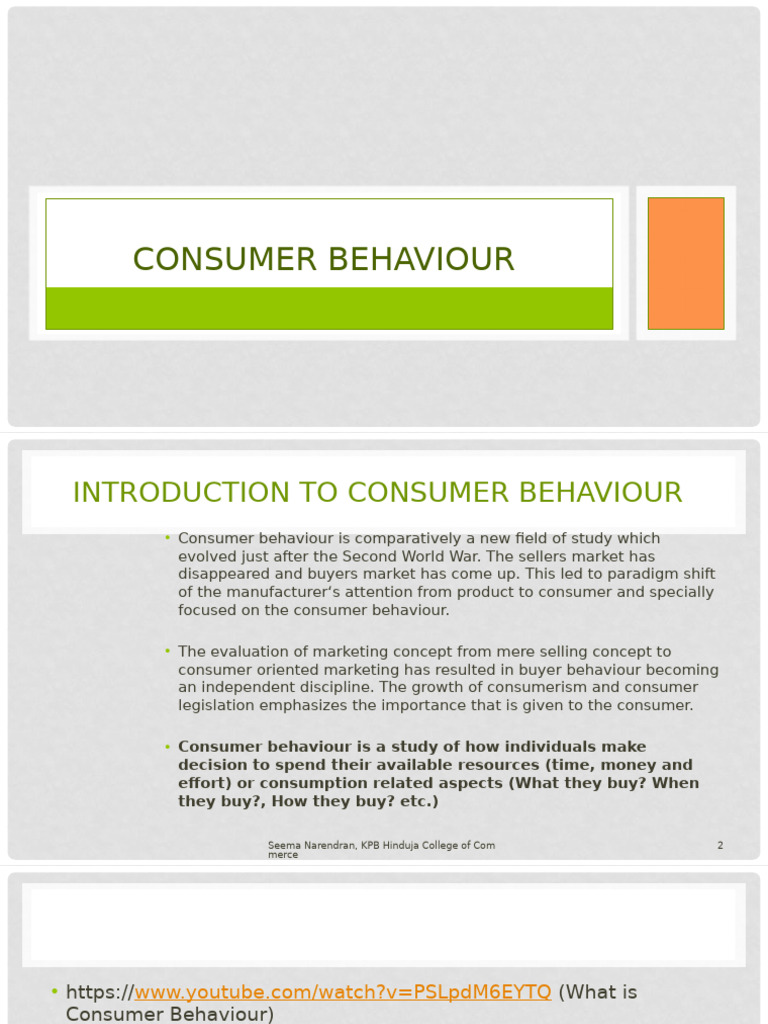 What Is Consumer Behaviour2020 | PDF | Consumerism | Marketing