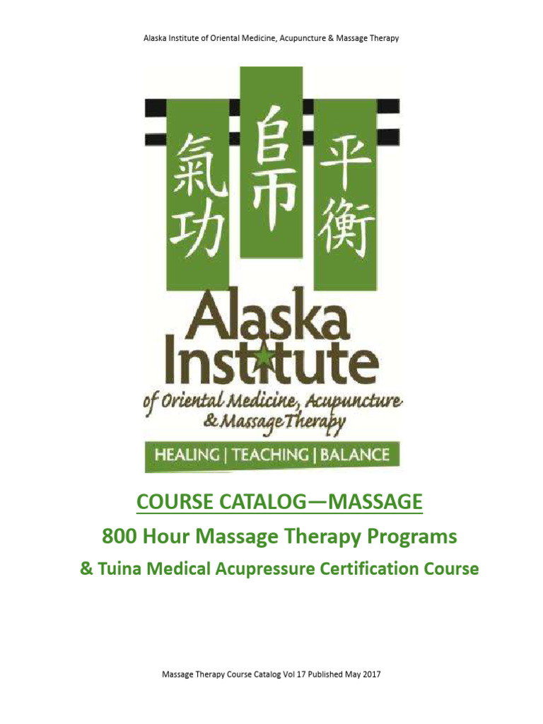 COURSE CATALOG-MASSAGE 800 Hour Massage Therapy Programs (PDFDrive ...