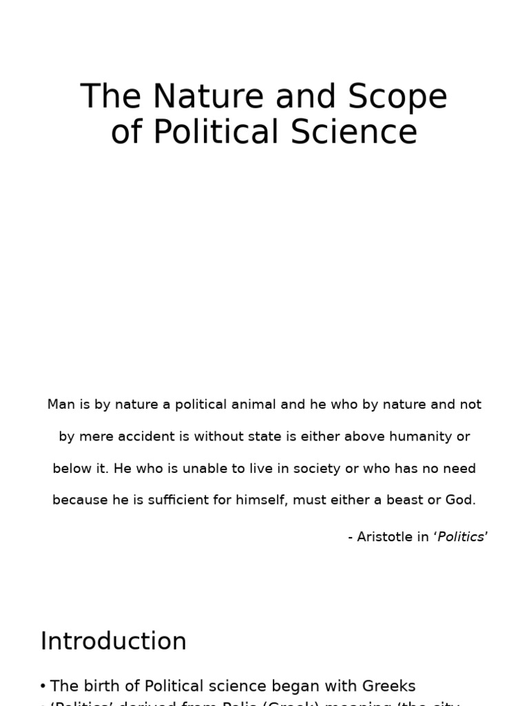 Lec 1 - The Nature and Scope of Political Science | PDF | Ideologies ...