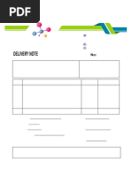 Goods Dispatch/Delivery Note Template | PDF