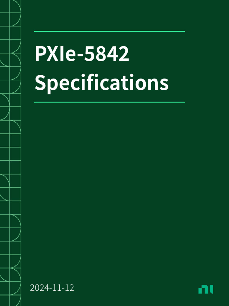 PXIe-5842 VST Specs 2024 | PDF | Bandwidth (Signal Processing) | Analog ...