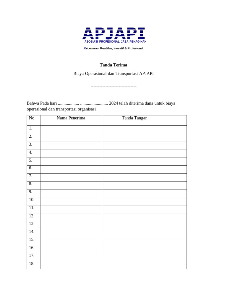 Surat Serah Terima Print | PDF