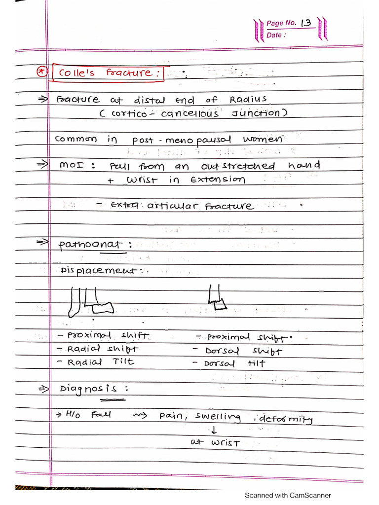 Colles Fracture | PDF