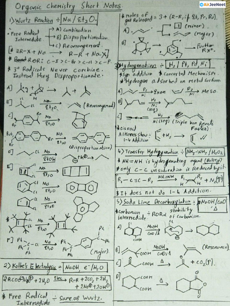 Organic Chemistry Short Notes | PDF