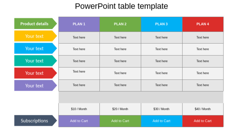 50625-Powerpoint Table Template | PDF