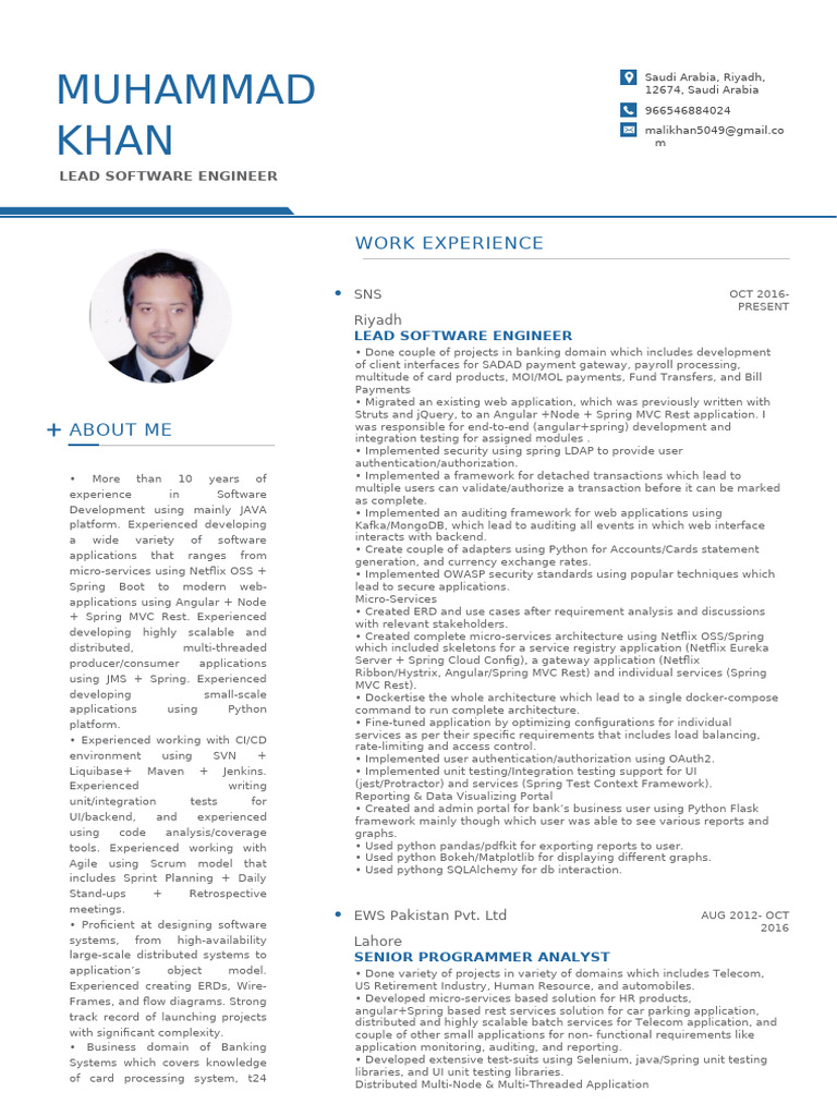 Muhammd Khan Full Stack Java Developer 1 1 Pdf Modelviewcontroller Web Application