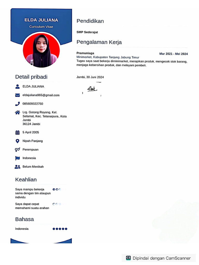 CV Elda Juliana | PDF