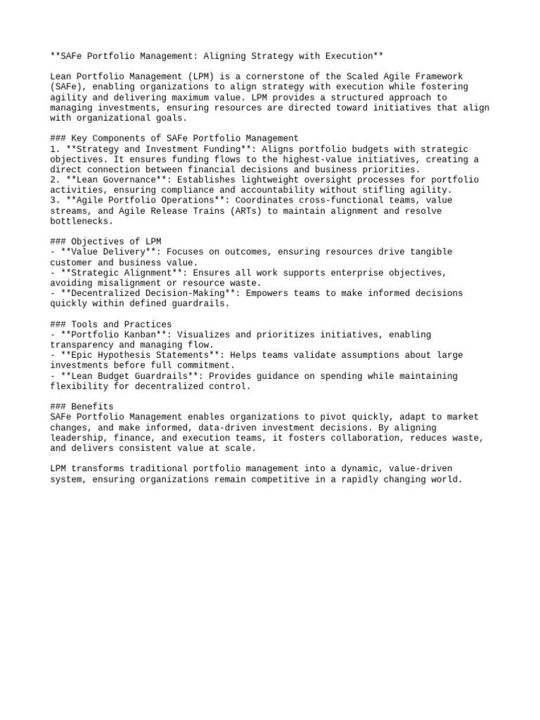 SAFE Portfolio | PDF