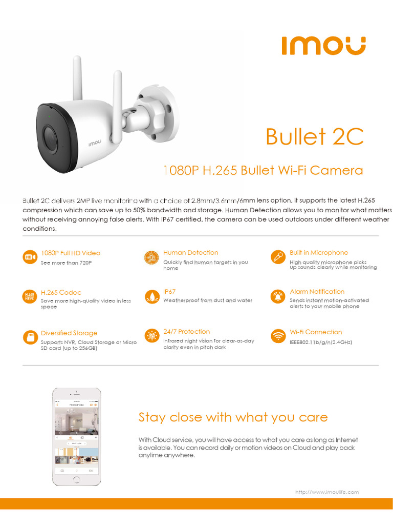 Camera CFTV IMOU 2C - Datasheet | PDF | Wi Fi | Camera