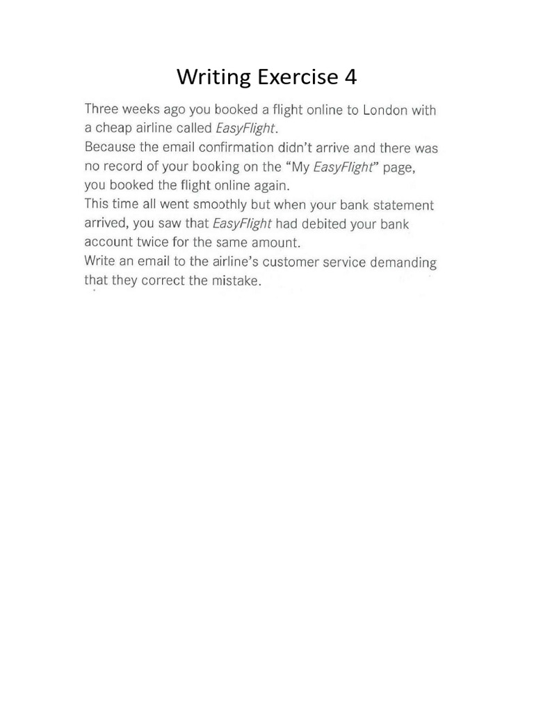 Writing Exercise 4 | PDF