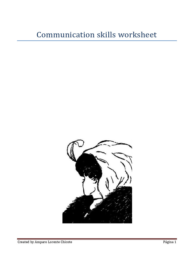 Communication Skills Worksheet | PDF | Linguistics | Human Communication