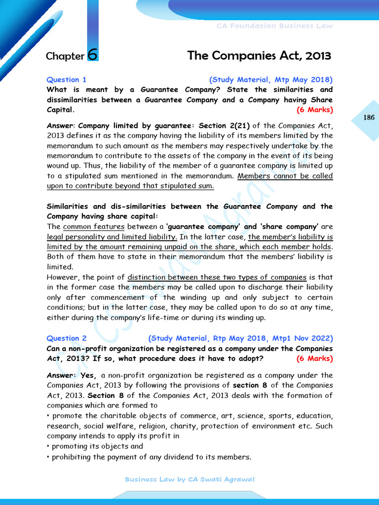 Understanding the Companies Act, 2013 | PDF | Piercing The Corporate ...