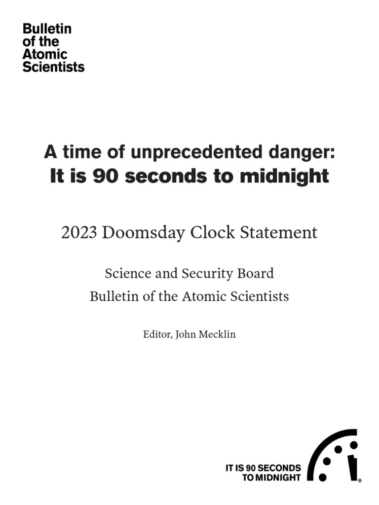 15.1 - Feb 22 - 2023 - Doomsday - Clock - Statement | PDF | Nuclear Weapons | Greenhouse Gas