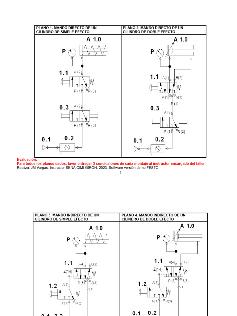 Planos Neumática Pura 2024 | PDF | Software | Neumática