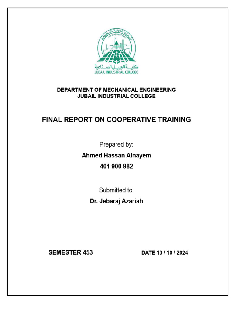 Field Training Report | PDF | Corrosion | Leak