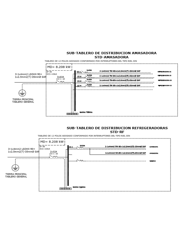 Diagramas Tableros 2 | PDF