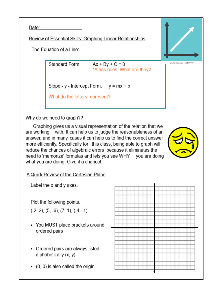 MPM 2D Graphing and Equations of Lines | PDF | Elementary Mathematics ...