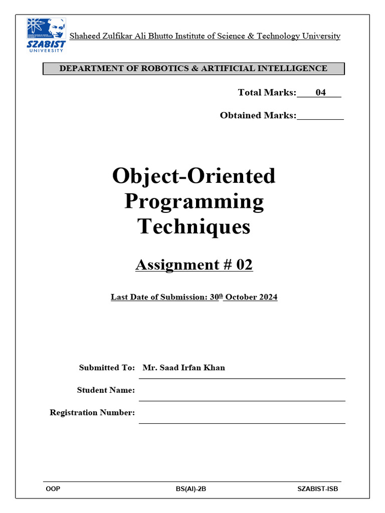 Assignment2 Oops Mehdi | PDF | Computers