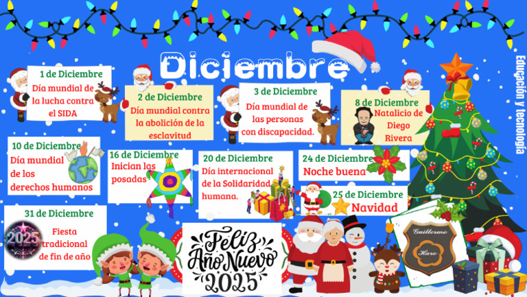 Periódico Mural Diciembre Editable | PDF