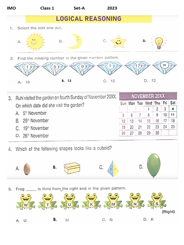 IMO 2023 Class 1 Set A | PDF