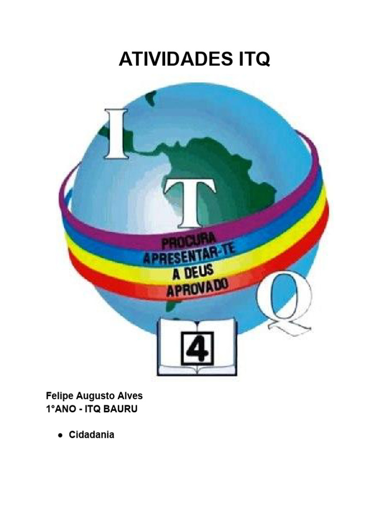 ATIVIDADE ITQ - Cidadania - Capítulo 2 - A Política No Antigo ...