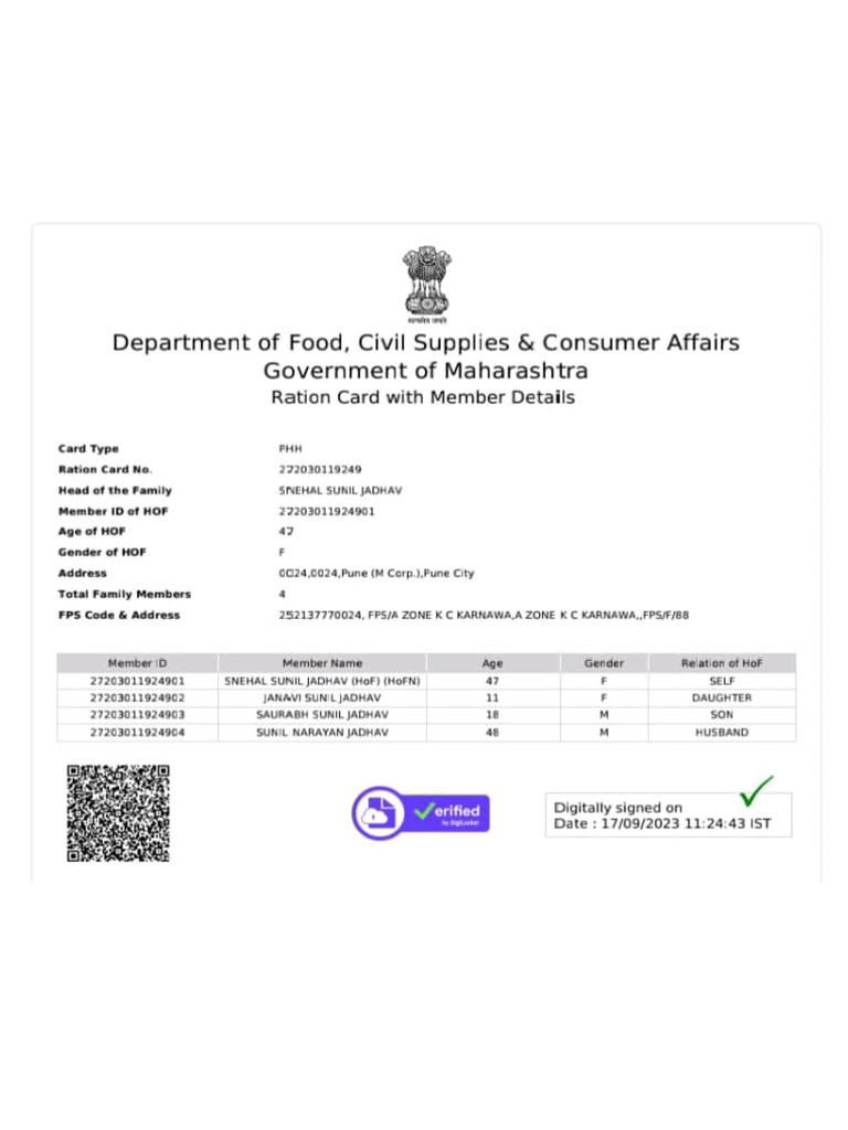 Ration Card | PDF