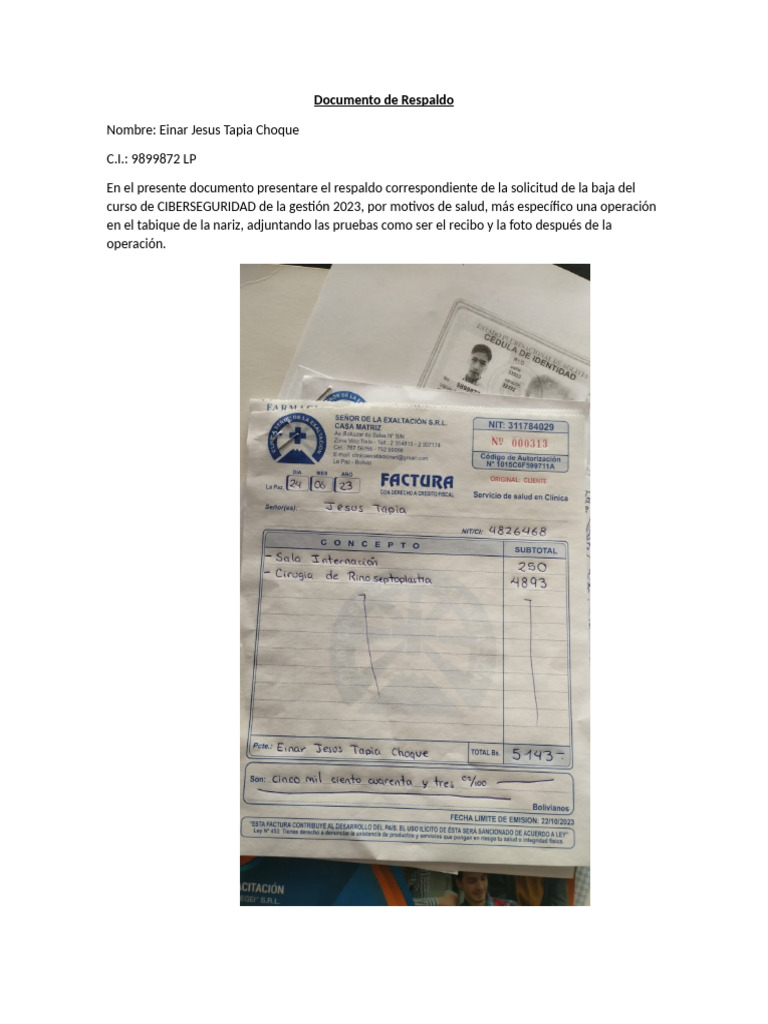 Documento de Respaldo | PDF | Finanzas y dinero | Derecho