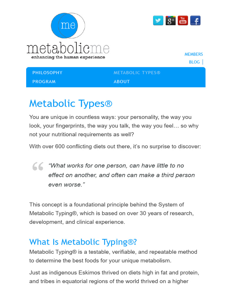 Metabolic Type | PDF | Stress (Biology) | Adrenal Gland