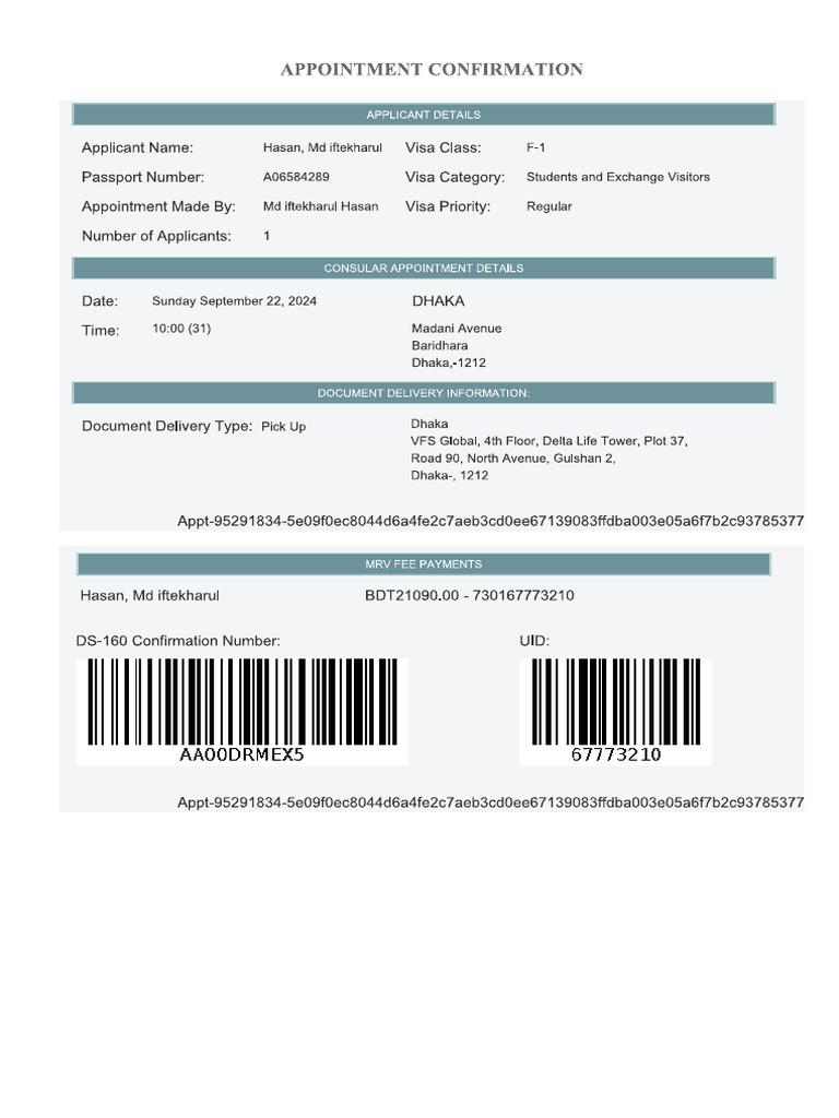 Appointment Confirmation Iftekhar | PDF