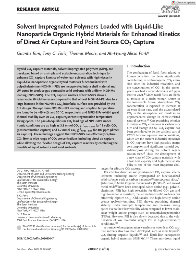 Adv Funct Materials - 2021 - Rim - Solvent Impregnated Polymers Loaded ...