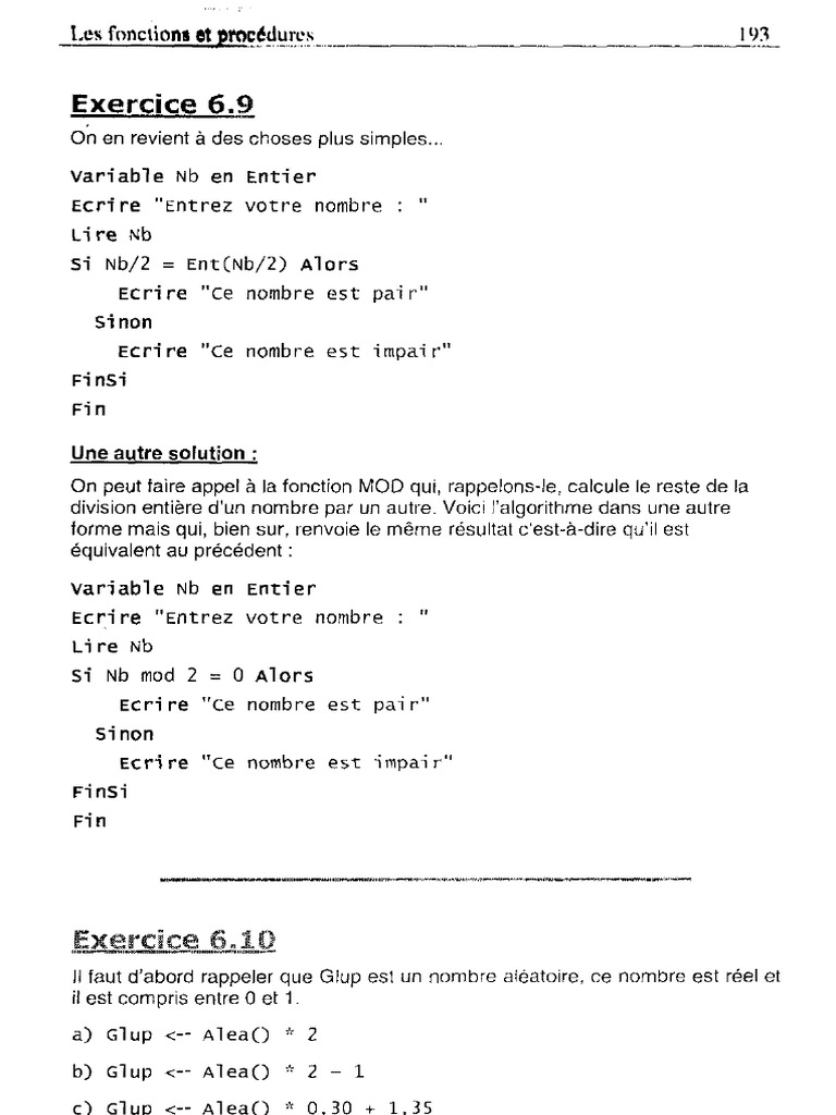 Correctio Exercice5 Chap6 | PDF