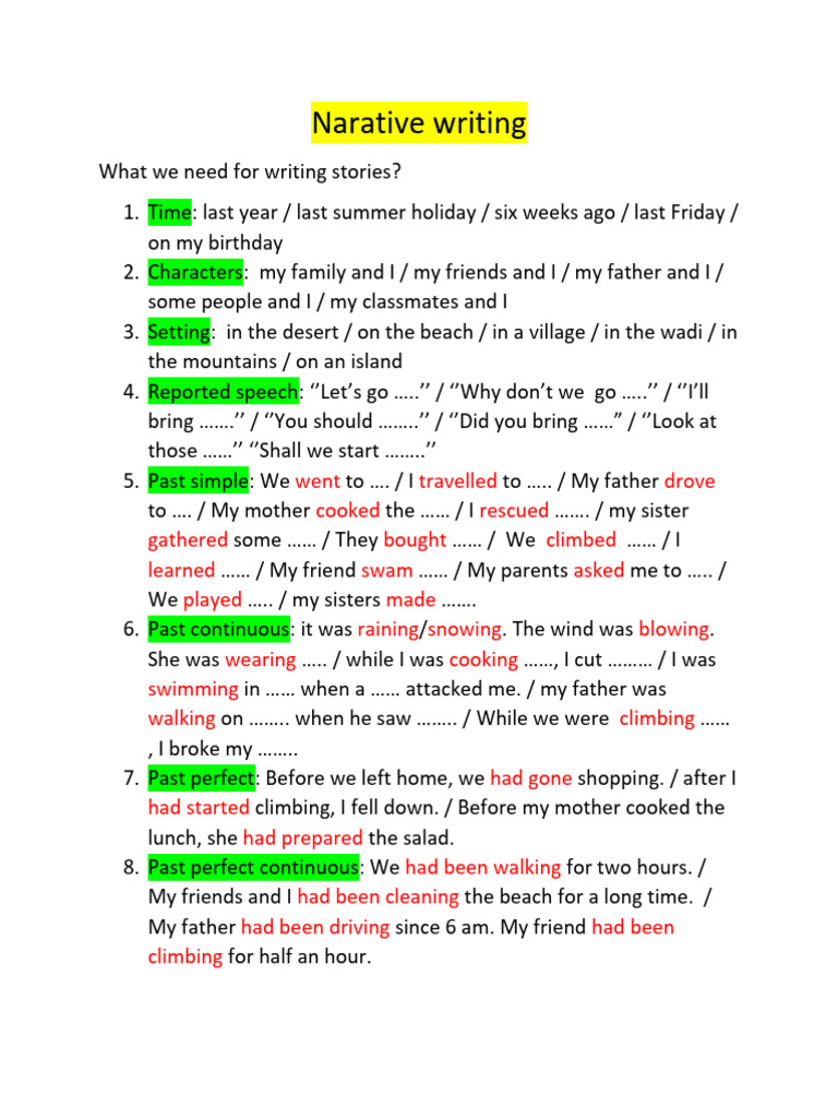 Narrative Writing | PDF