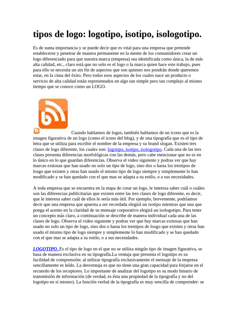 Tipos de Logo | PDF | Marca | Logos