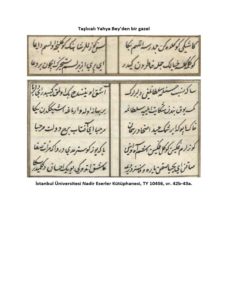 Taşlıcalı Gazel | PDF